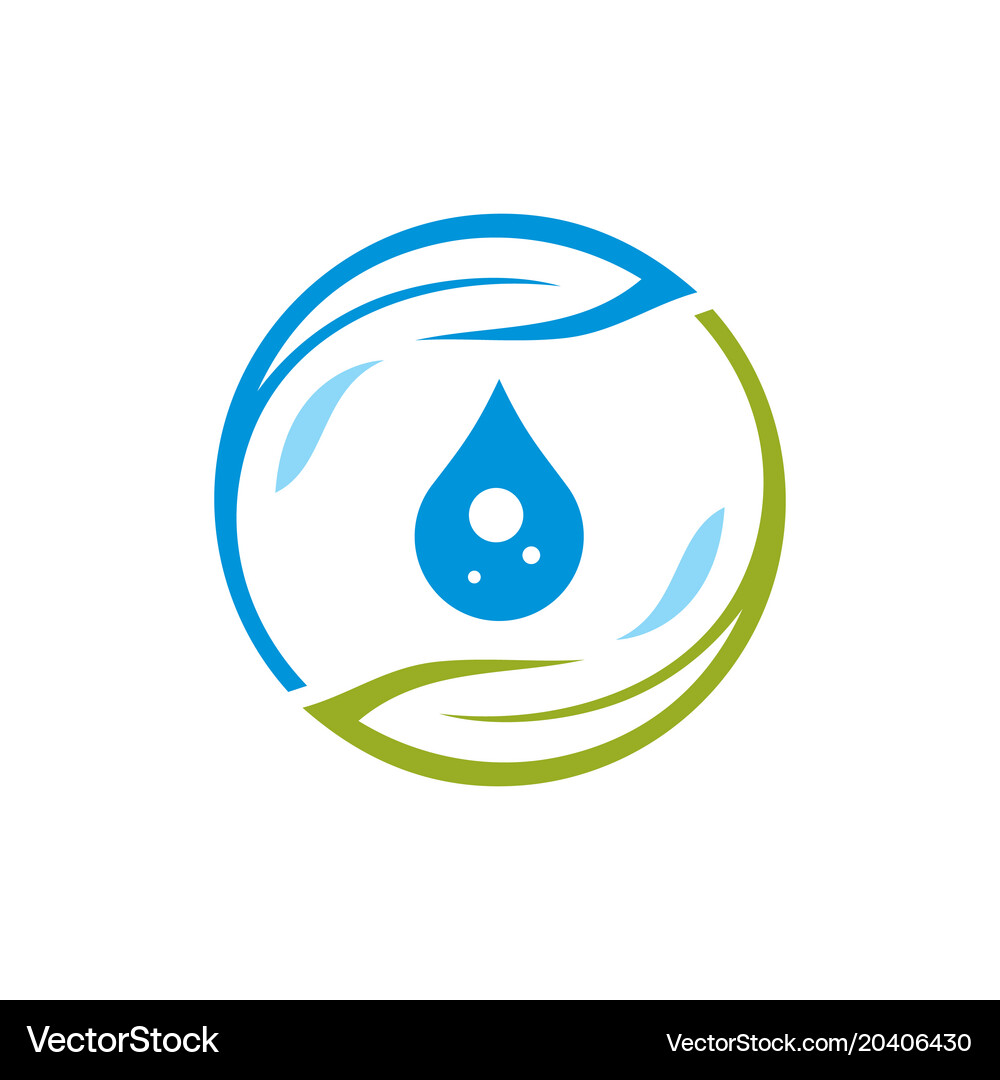 Premium pure water abstract sign Royalty Free Vector Image