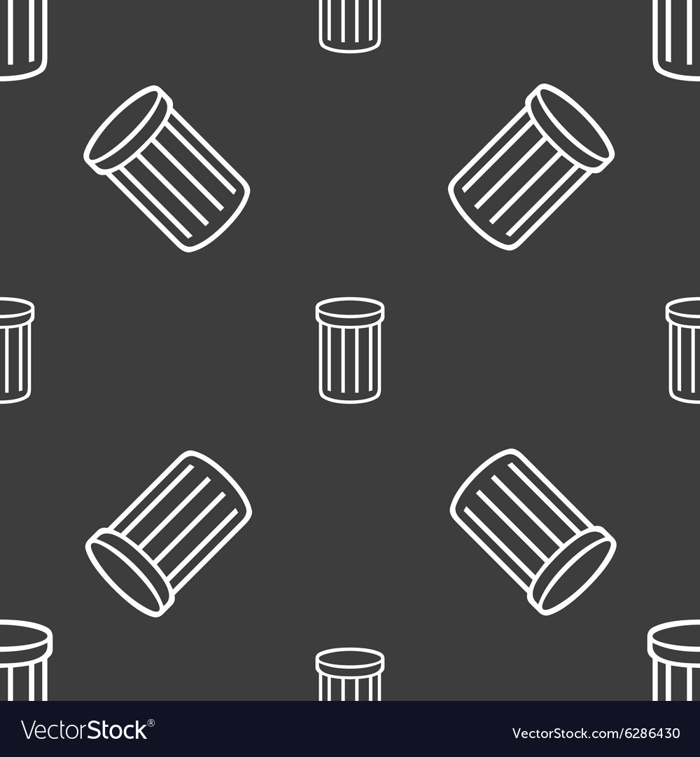 Recycle bin sign icon symbol seamless pattern Vector Image