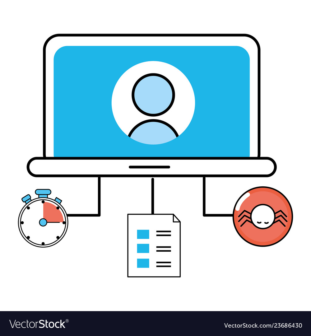 Technology computing cartoon Royalty Free Vector Image