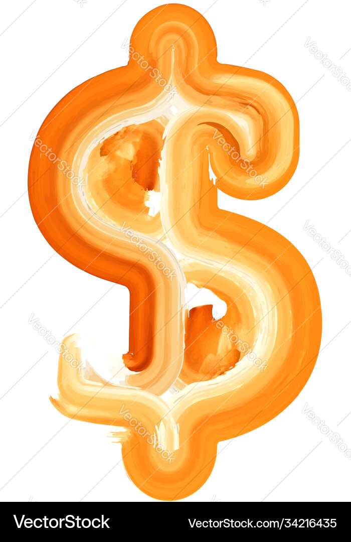 Abstract oil paint symbol Royalty Free Vector Image