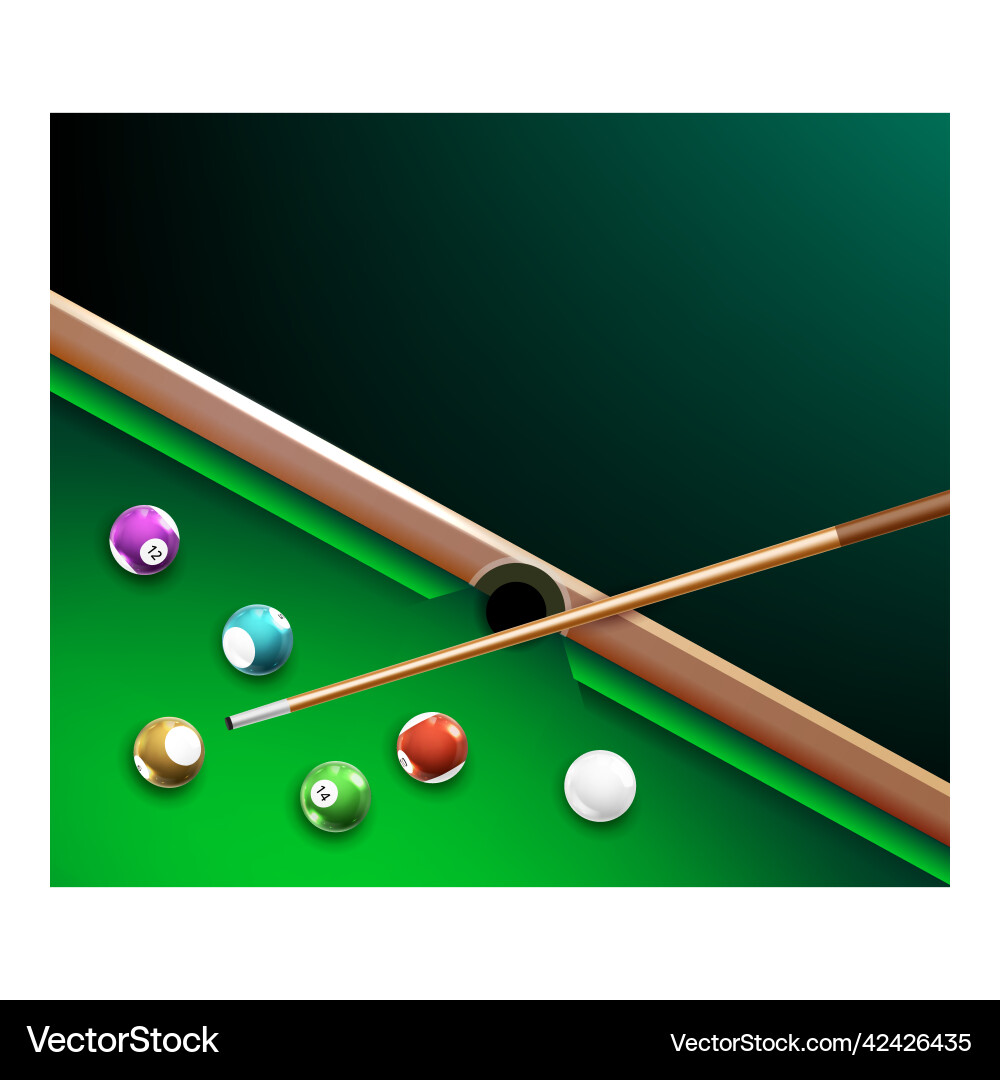 Billiards championship promotion banner Royalty Free Vector