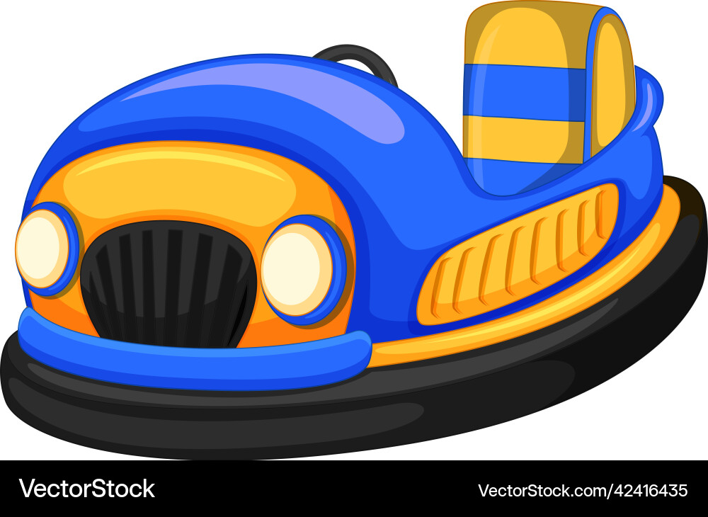 Bumper car in cartoon style Royalty Free Vector Image