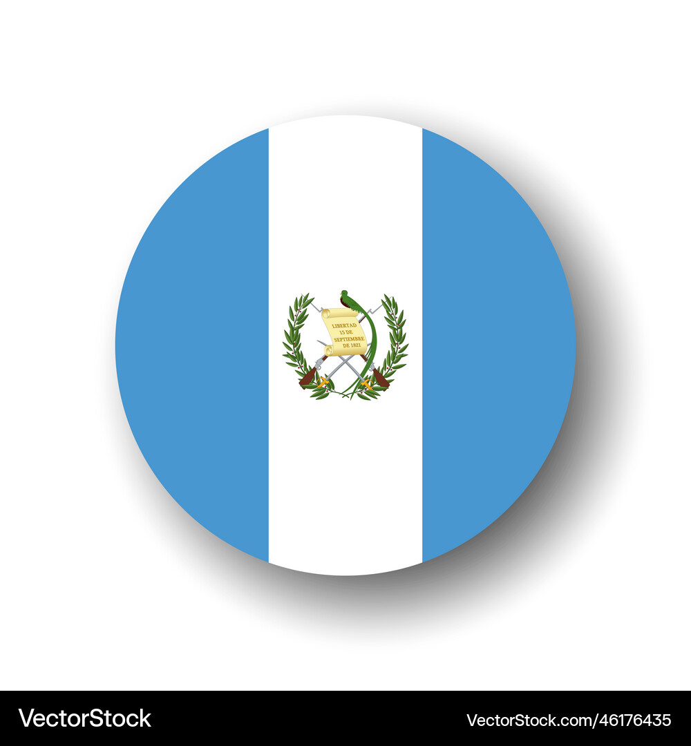 Circle flag of guatemala Royalty Free Vector Image