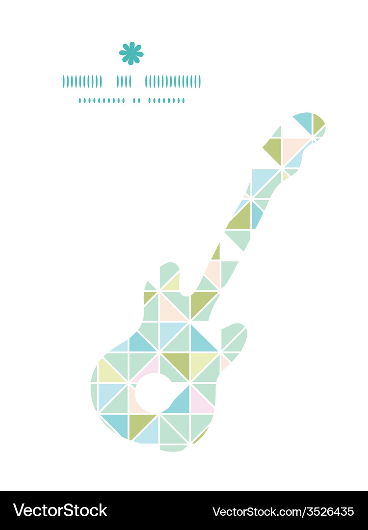 Colorful pastel triangle texture guitar music Vector Image