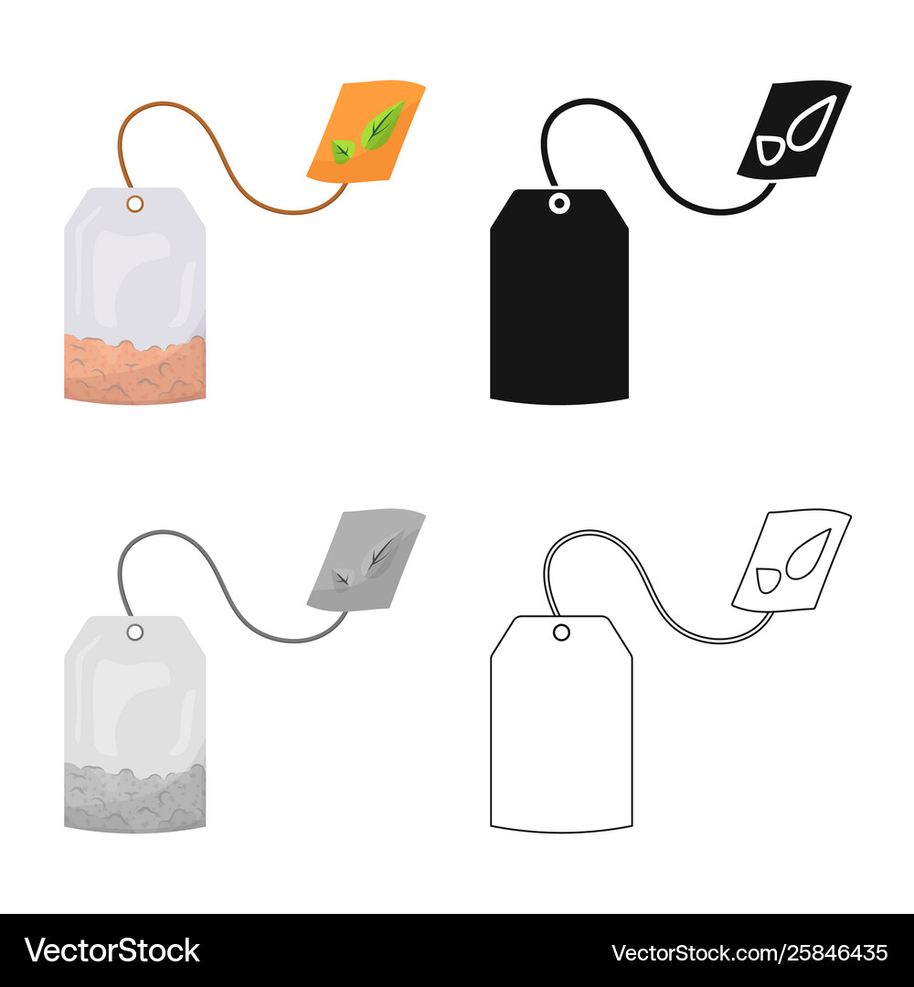 Design sachet and tea symbol collection Royalty Free Vector