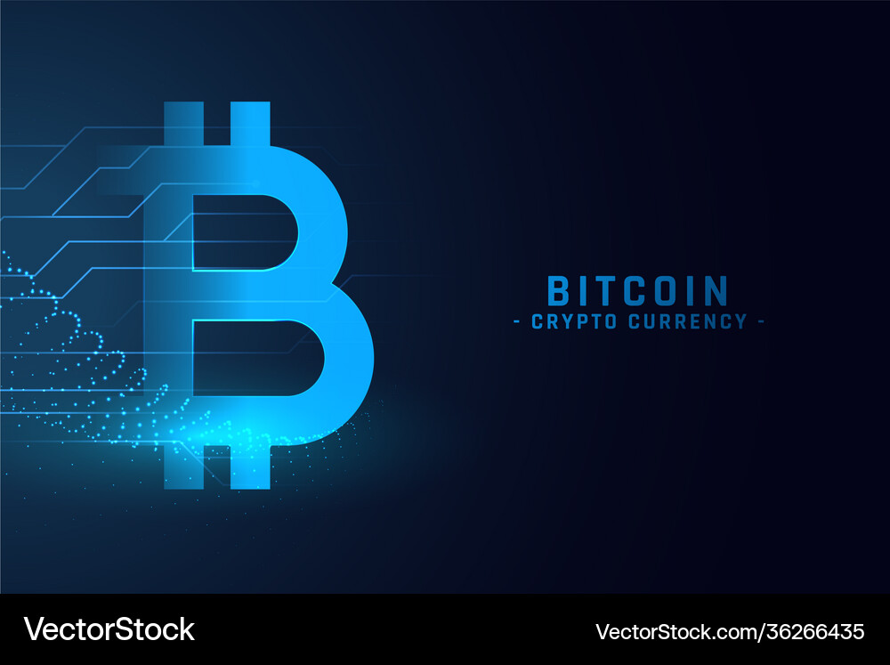 Digital bitcoin technology concept background Vector Image