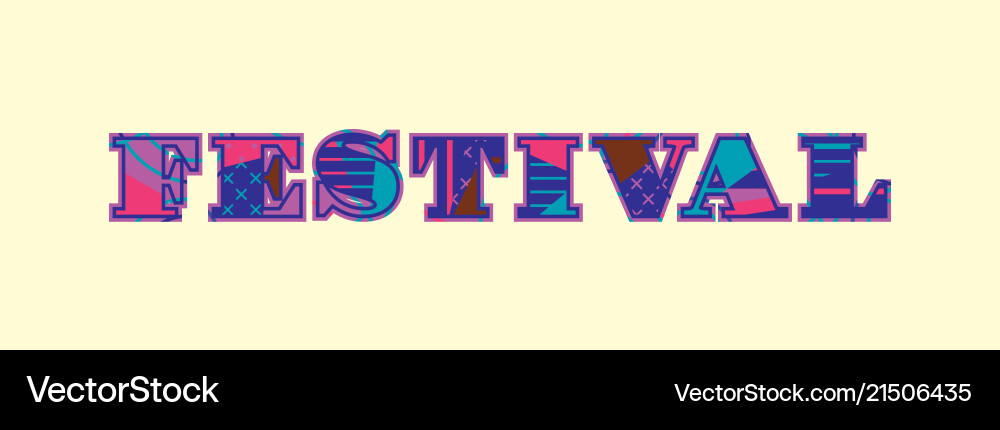 Festival concept word art Royalty Free Vector Image