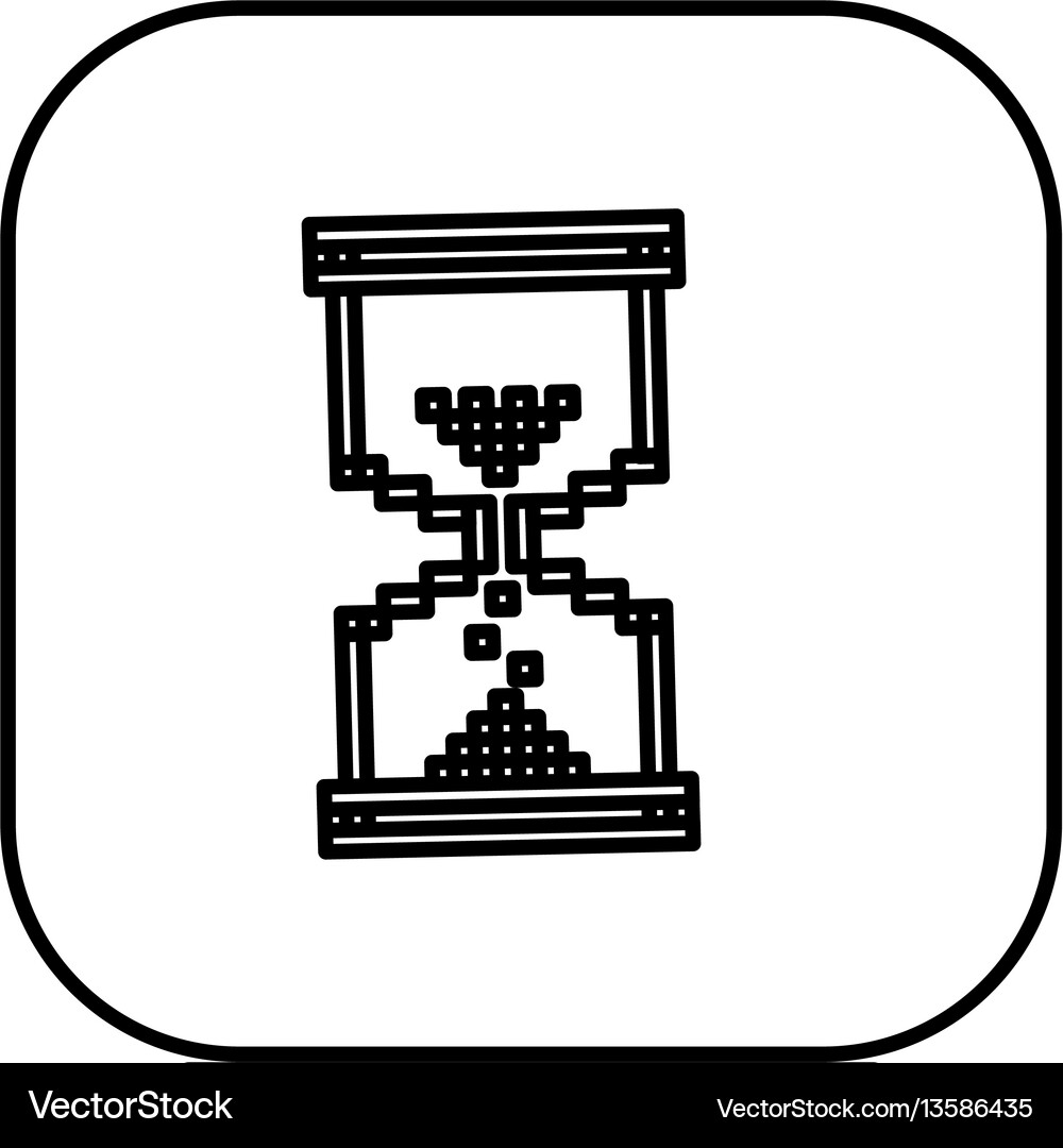 Figure symbol hourglass icon Royalty Free Vector Image