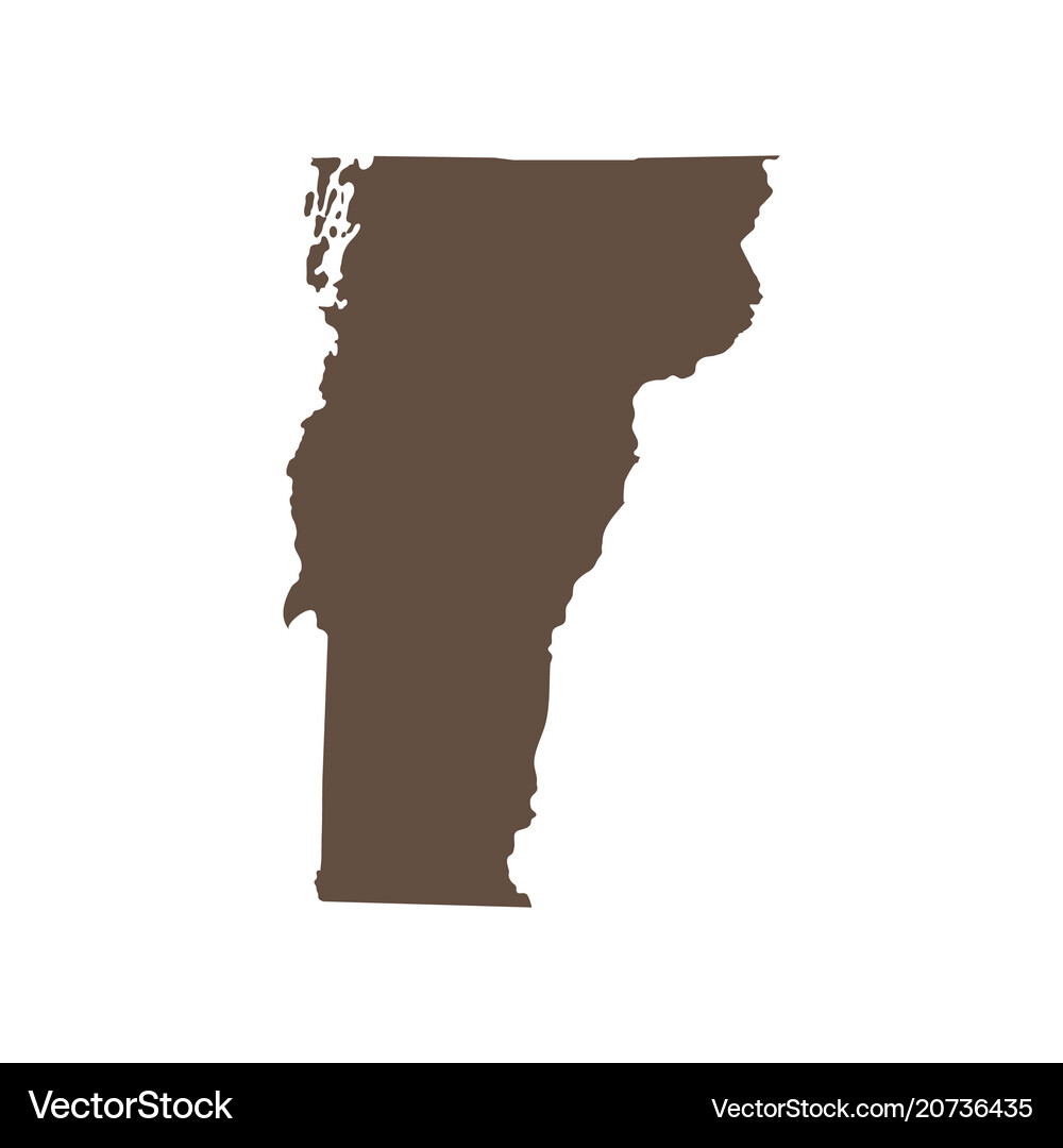 Map of the us state vermont Royalty Free Vector Image