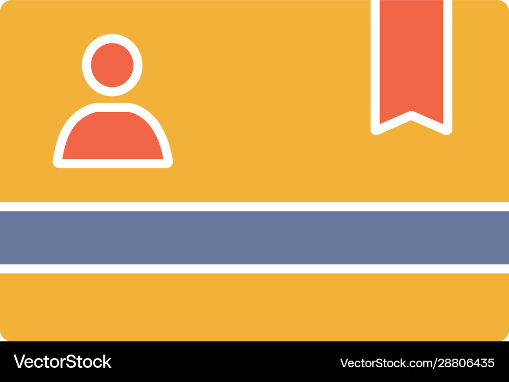 Membership card glyph color icon Royalty Free Vector Image