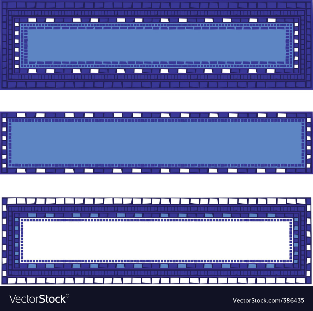 Mosaic border Royalty Free Vector Image - VectorStock