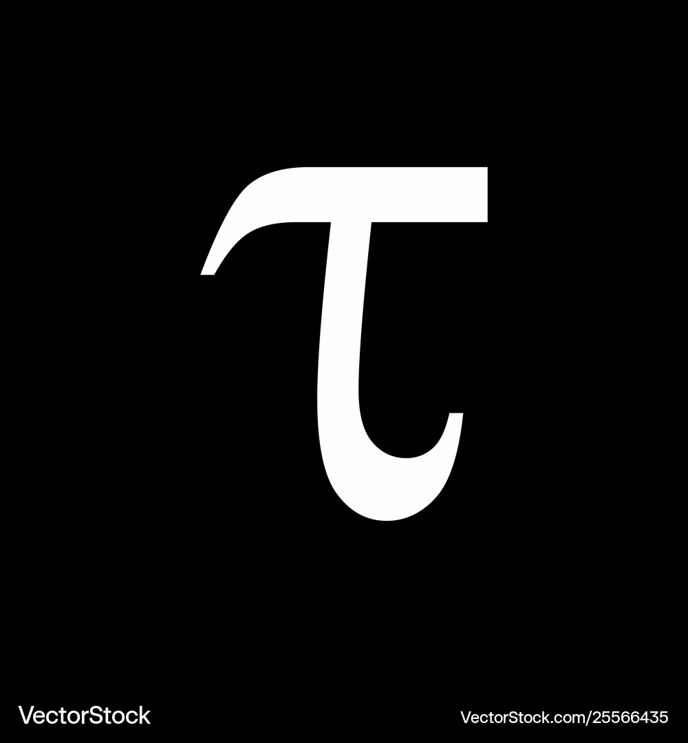 Tau Greek Symbol Royalty Free Vector Image - VectorStock