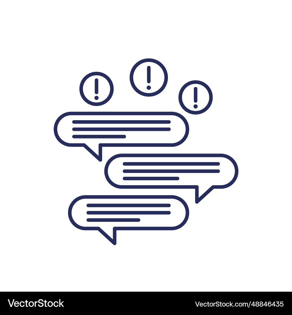 Too many emails and messages line icon Royalty Free Vector