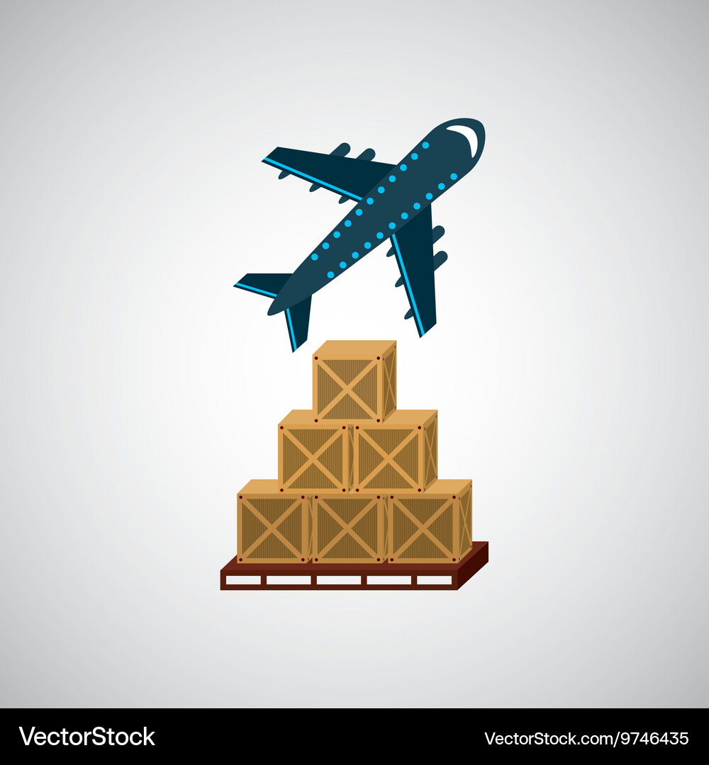 Transportation delivery package Royalty Free Vector Image