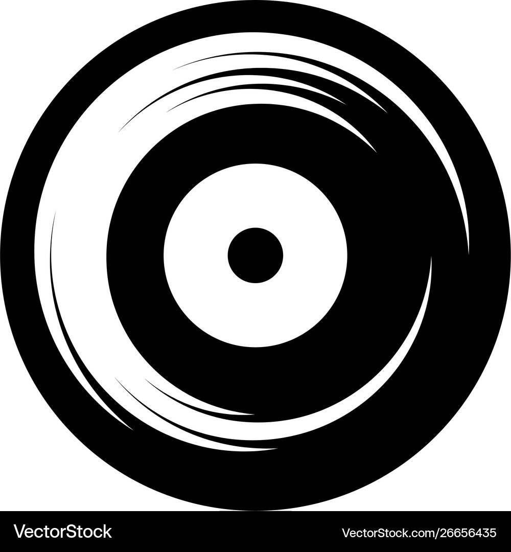 Vinyl music record icon Royalty Free Vector Image