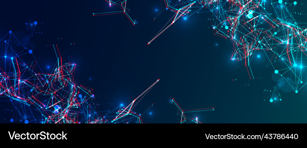 Abstract polygonal science background Royalty Free Vector