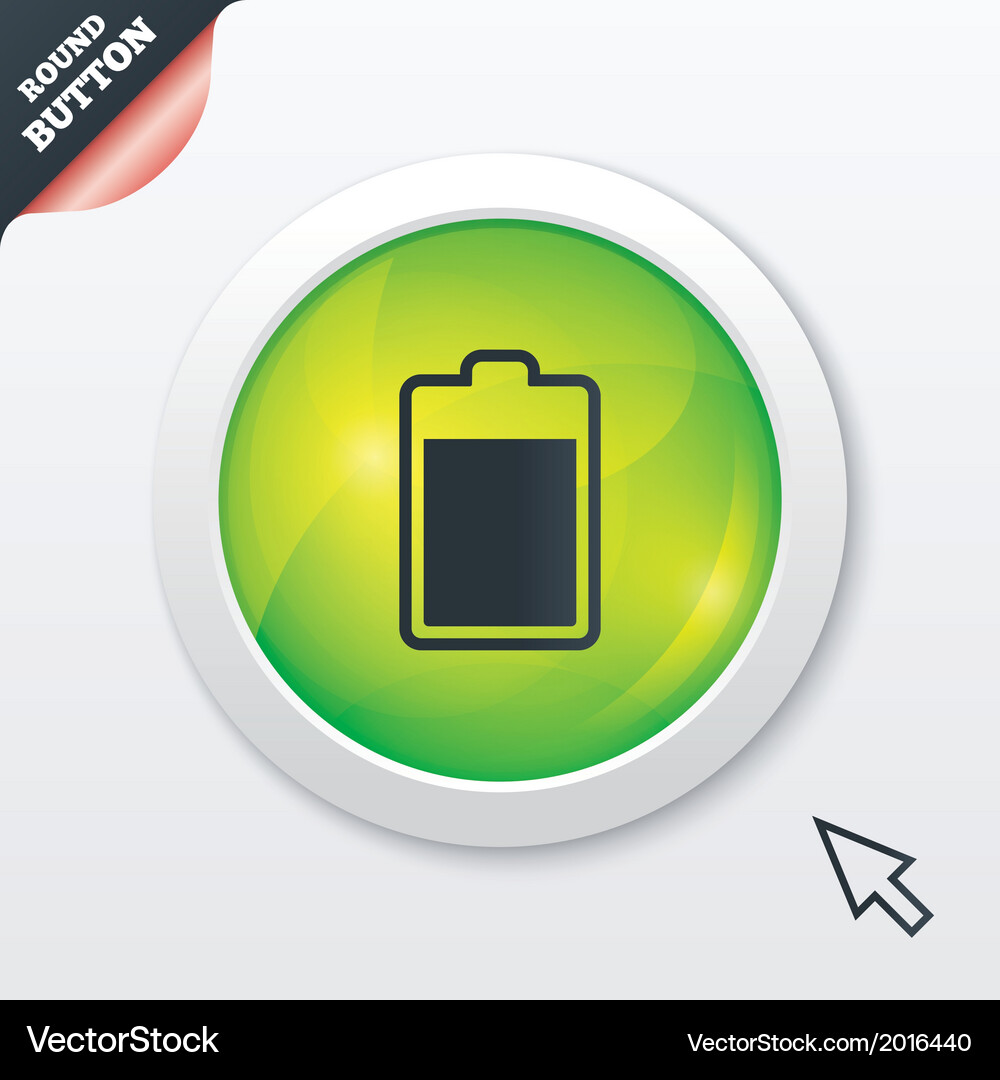Battery level sign icon electricity symbol Vector Image
