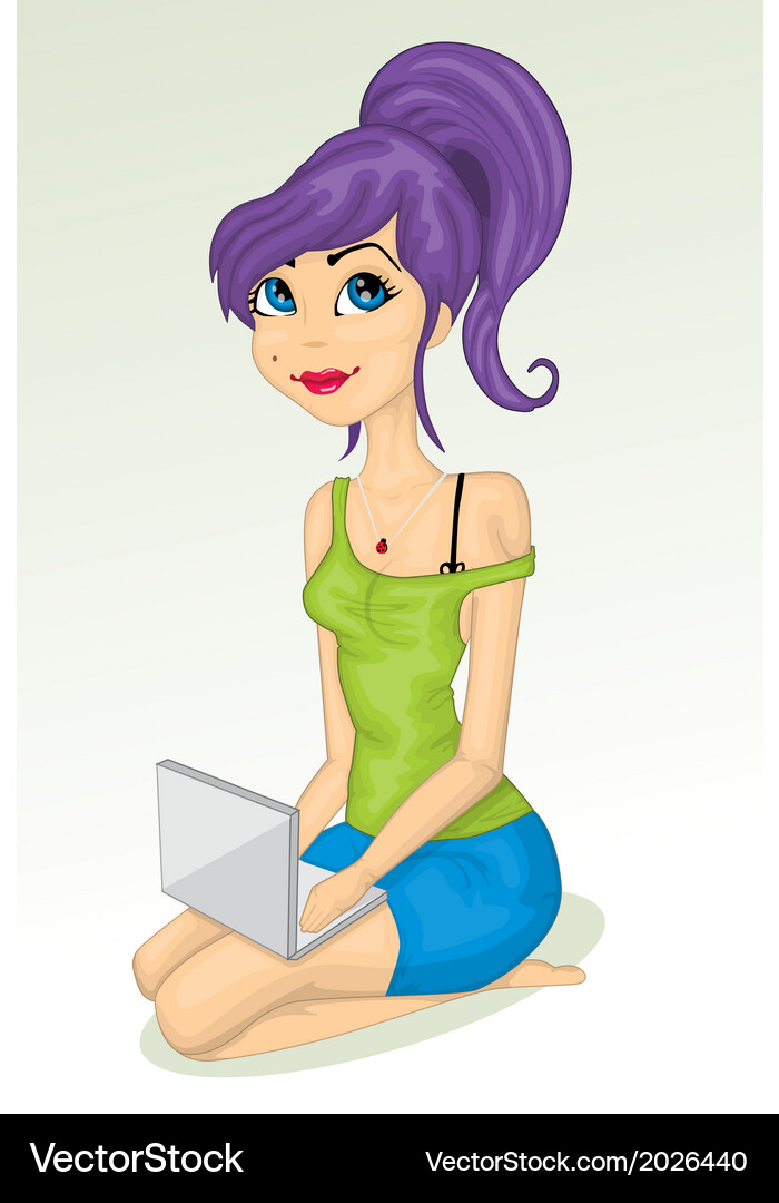 Cartoon girl Royalty Free Vector Image - VectorStock
