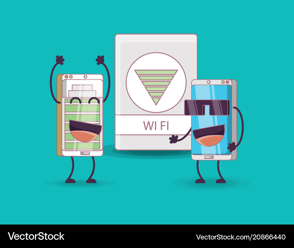 Cartoon smartphones design Royalty Free Vector Image