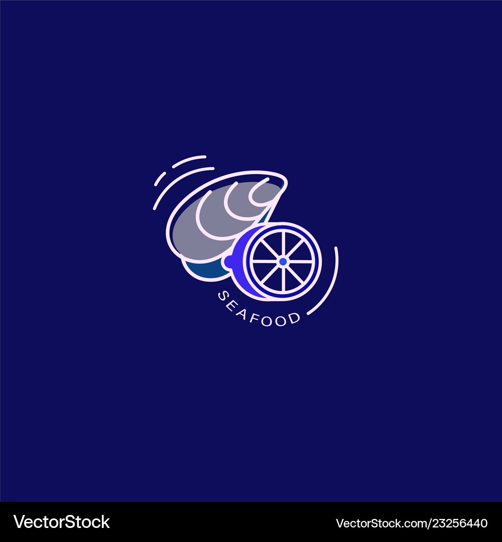 Icon and logo for seafood restaurant Royalty Free Vector