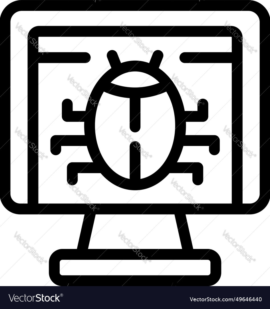 Software debugging app icon outline Royalty Free Vector Software debugging app icon outline Royalty Free Vector