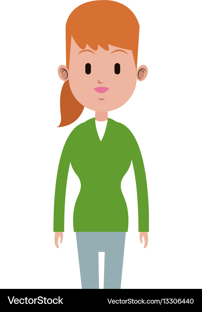 Woman cartoon icon Royalty Free Vector Image - VectorStock