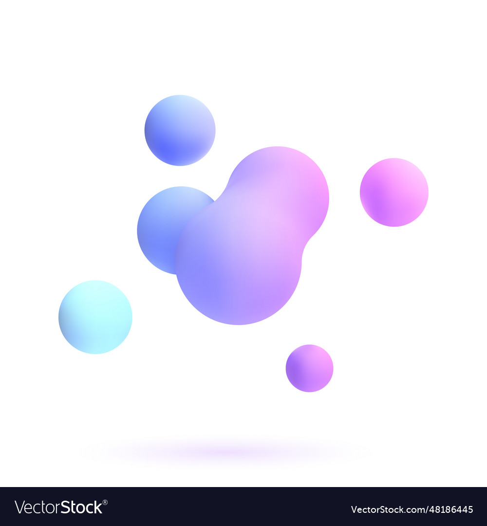 3d abstract blobs set Royalty Free Vector Image