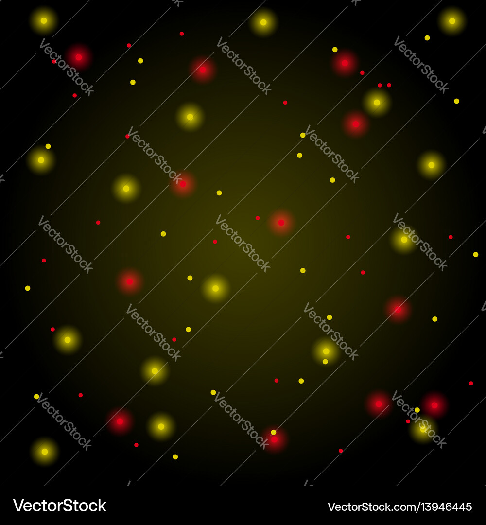 Background with bright magic red and golden lights