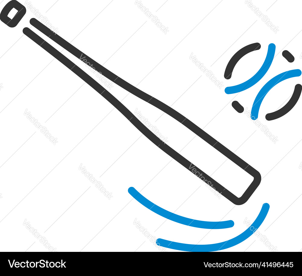 Baseball but hits to ball icon Royalty Free Vector Image