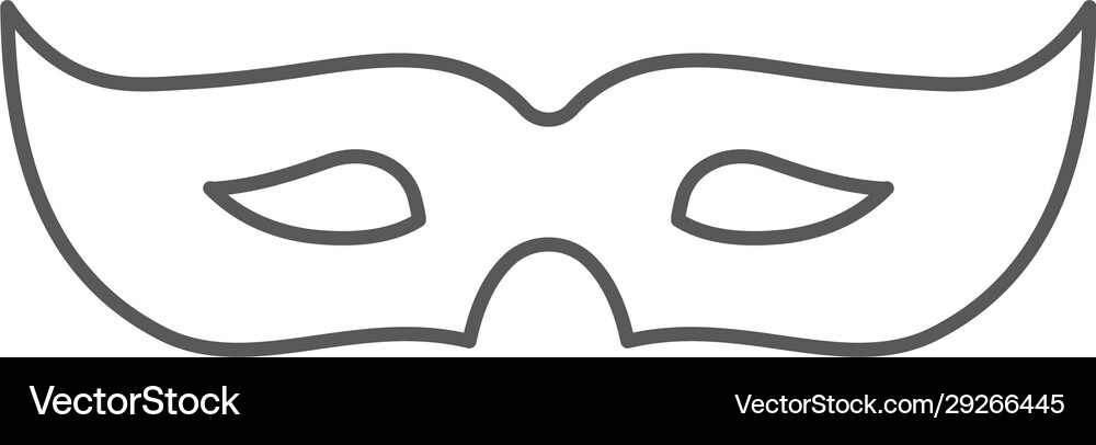 Carnival mask icon symbol isolated on white Vector Image