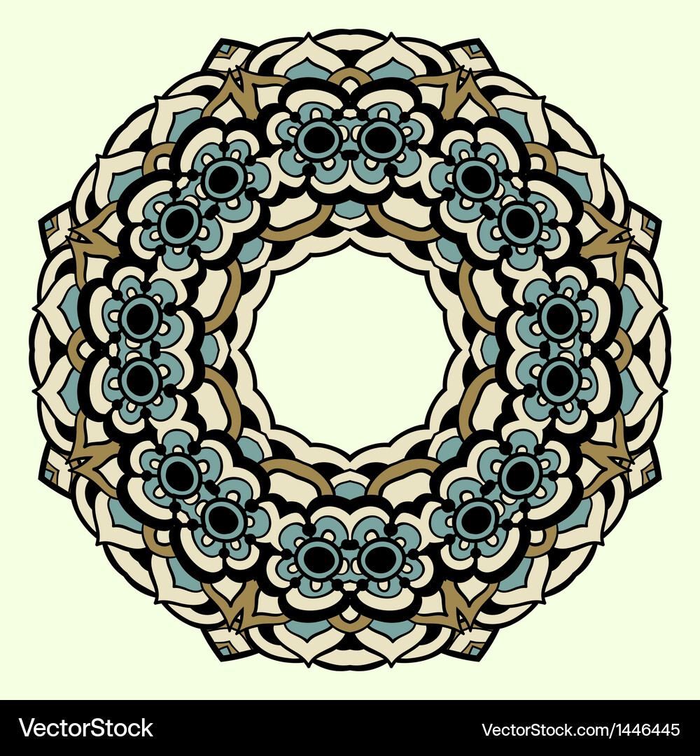Circle ornament ornamental round lace Royalty Free Vector