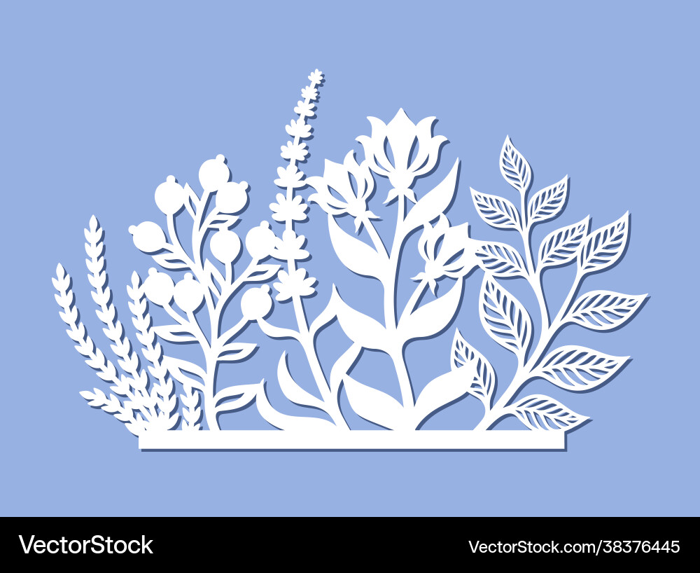 Decorative panel with beautiful flowers Royalty Free Vector