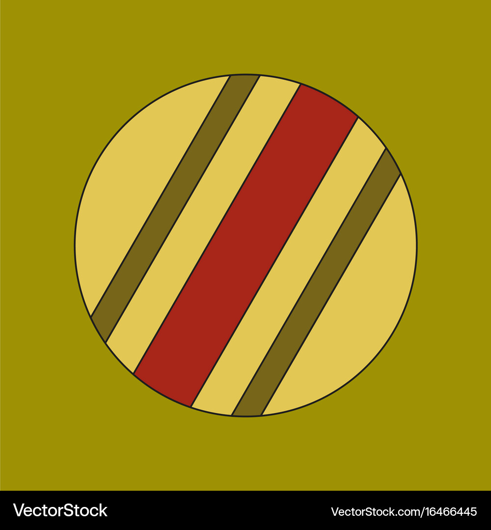 Flat icon on background kids toy ball Royalty Free Vector