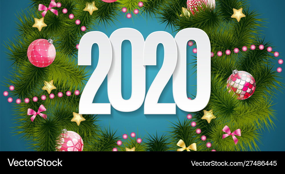 Happy 2020 new year background Royalty Free Vector Image