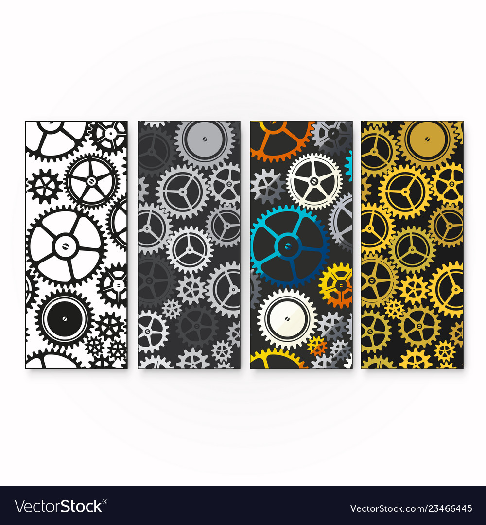 Mechanism pattern set Royalty Free Vector Image