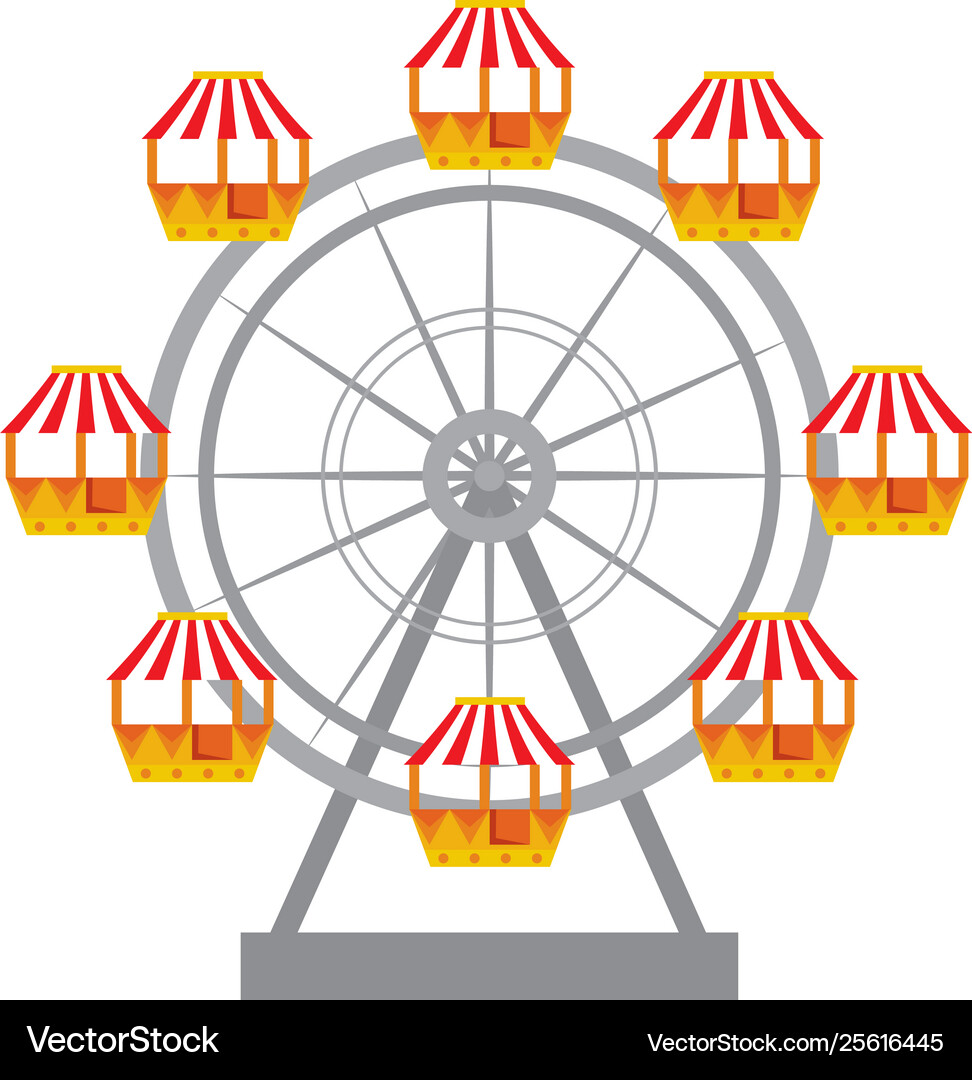 Panoramic wheel carnival icon Royalty Free Vector Image