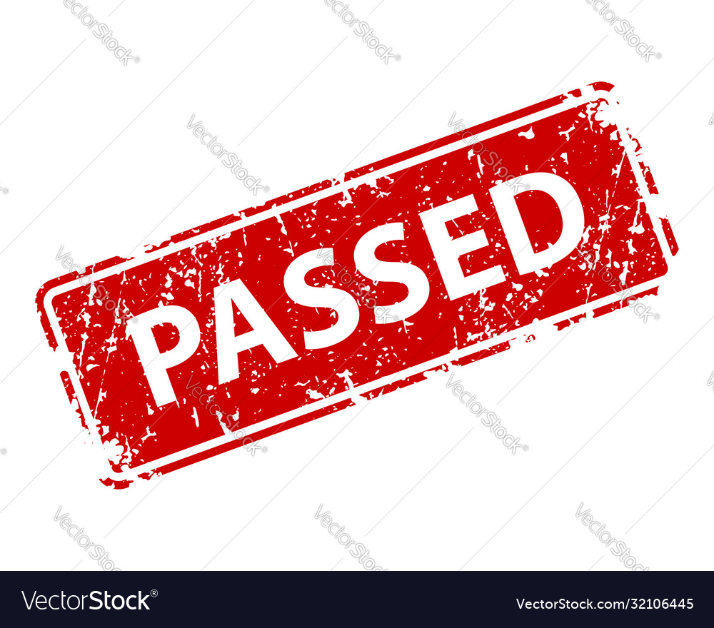 Passed sign sticker stamp texture Royalty Free Vector Image Passed sign sticker stamp texture Royalty Free Vector Image