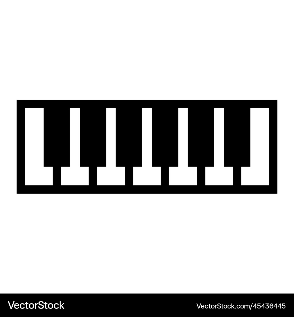 Piano line icon isolated on white background Vector Image