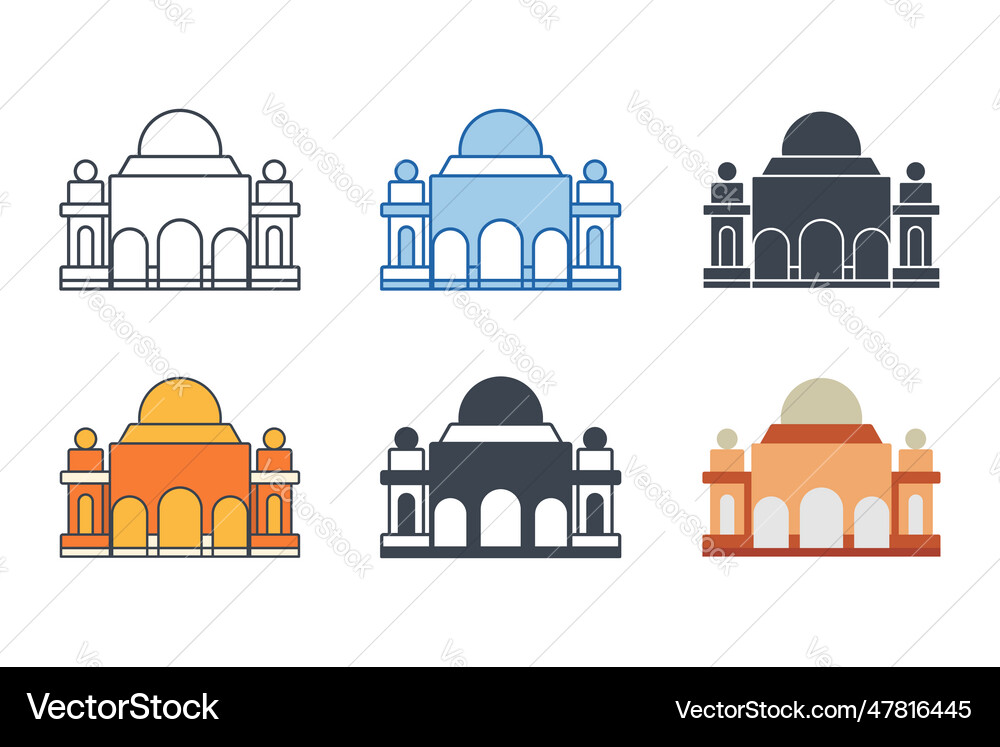 Temple icon symbol template for graphic and web Vector Image