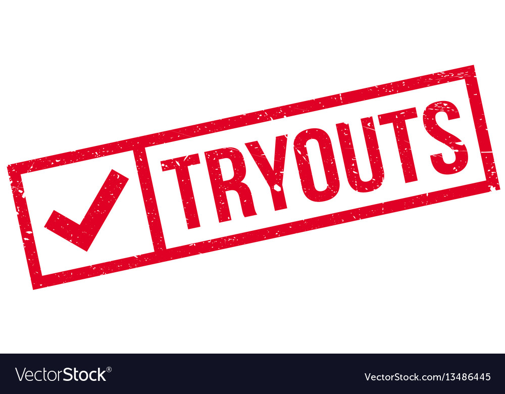 Tryouts rubber stamp Royalty Free Vector Image