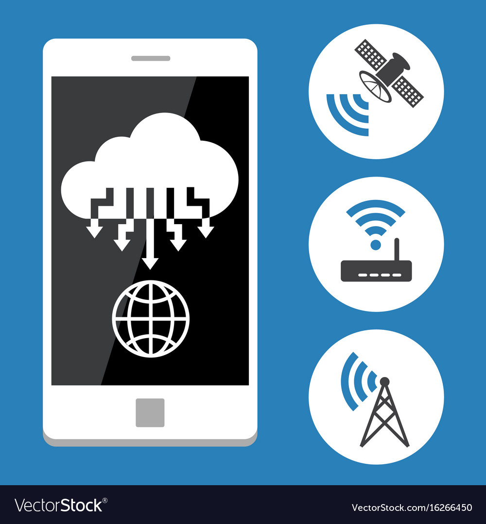 Big data cloud computing concept Royalty Free Vector Image