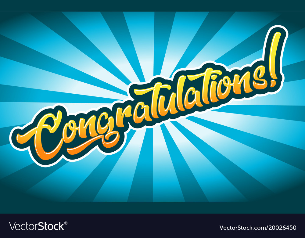 Congratulations Greeting Card Banner Royalty Free Vector