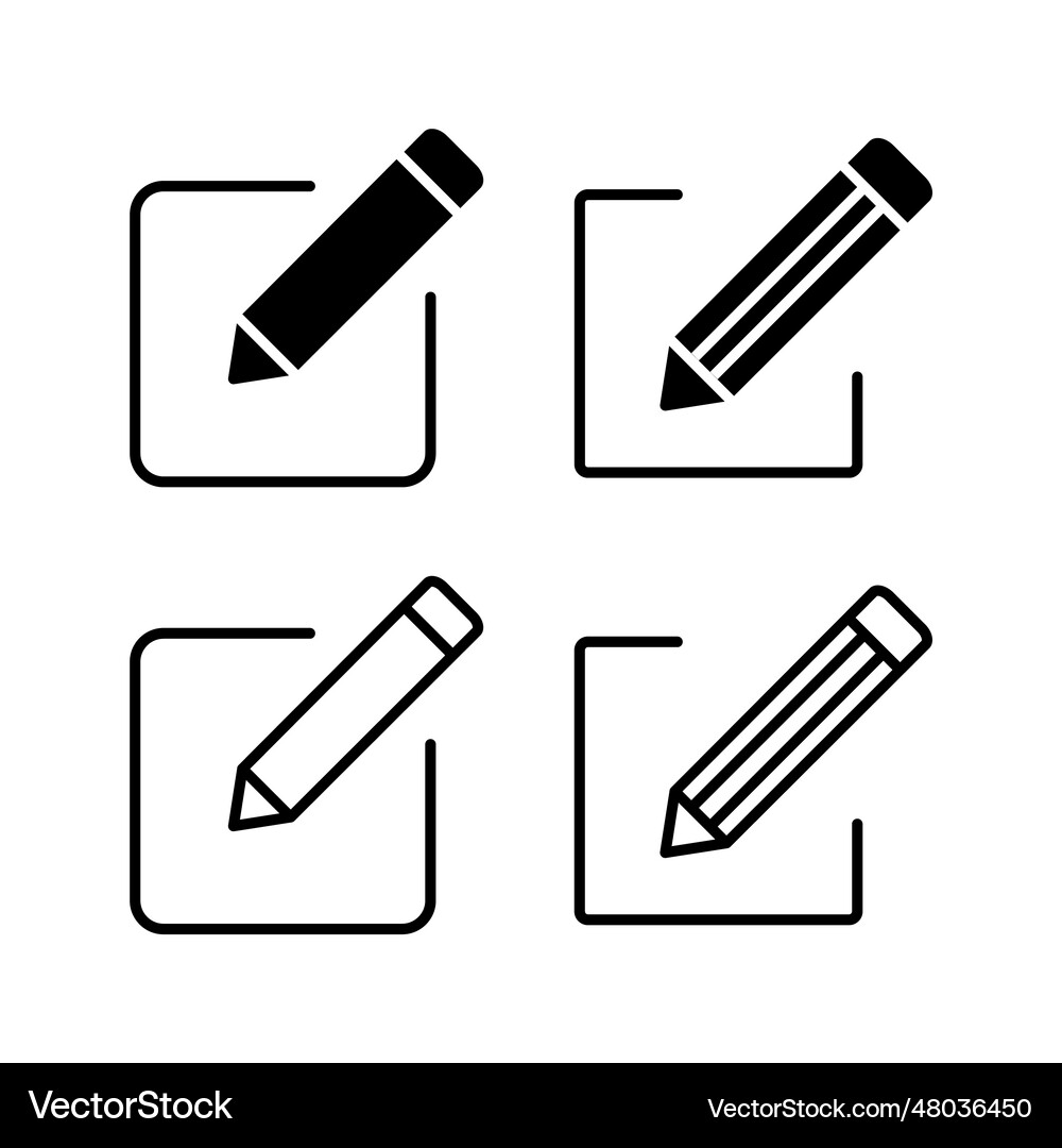 Edit icon edit document sign and symbol pencil Vector Image