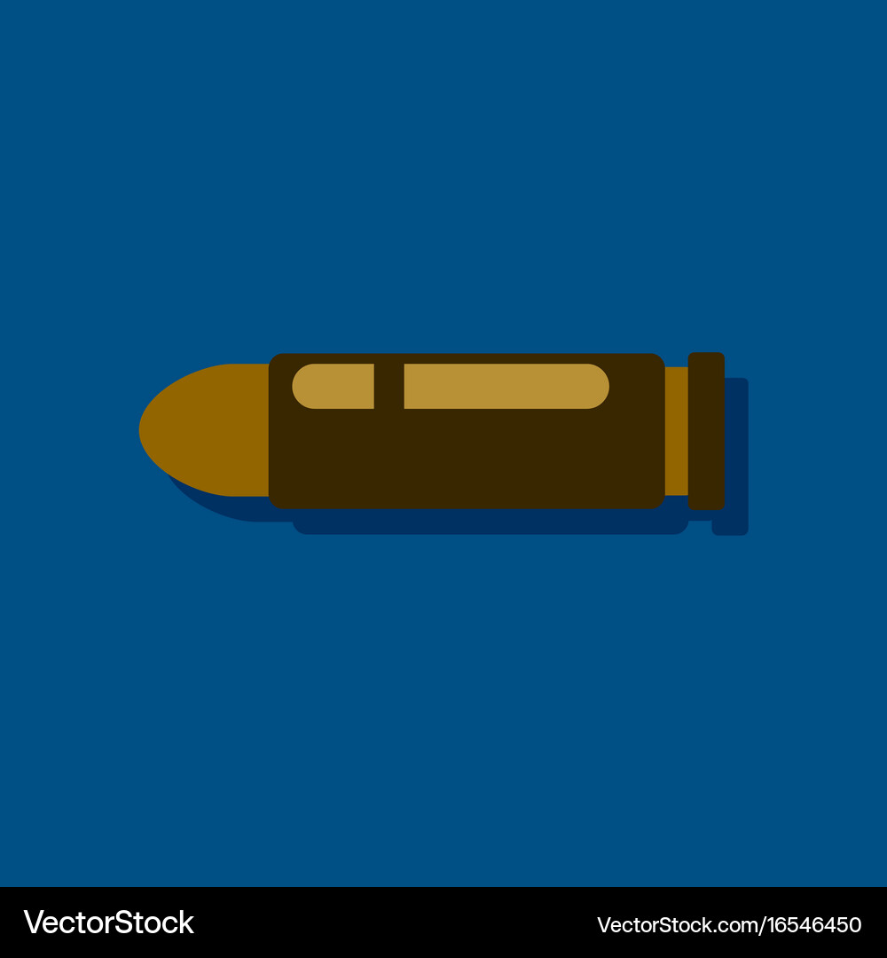 Flat icon design collection military bullet Vector Image