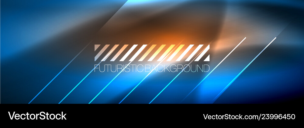 Neon glowing techno lines hi-tech futuristic Vector Image