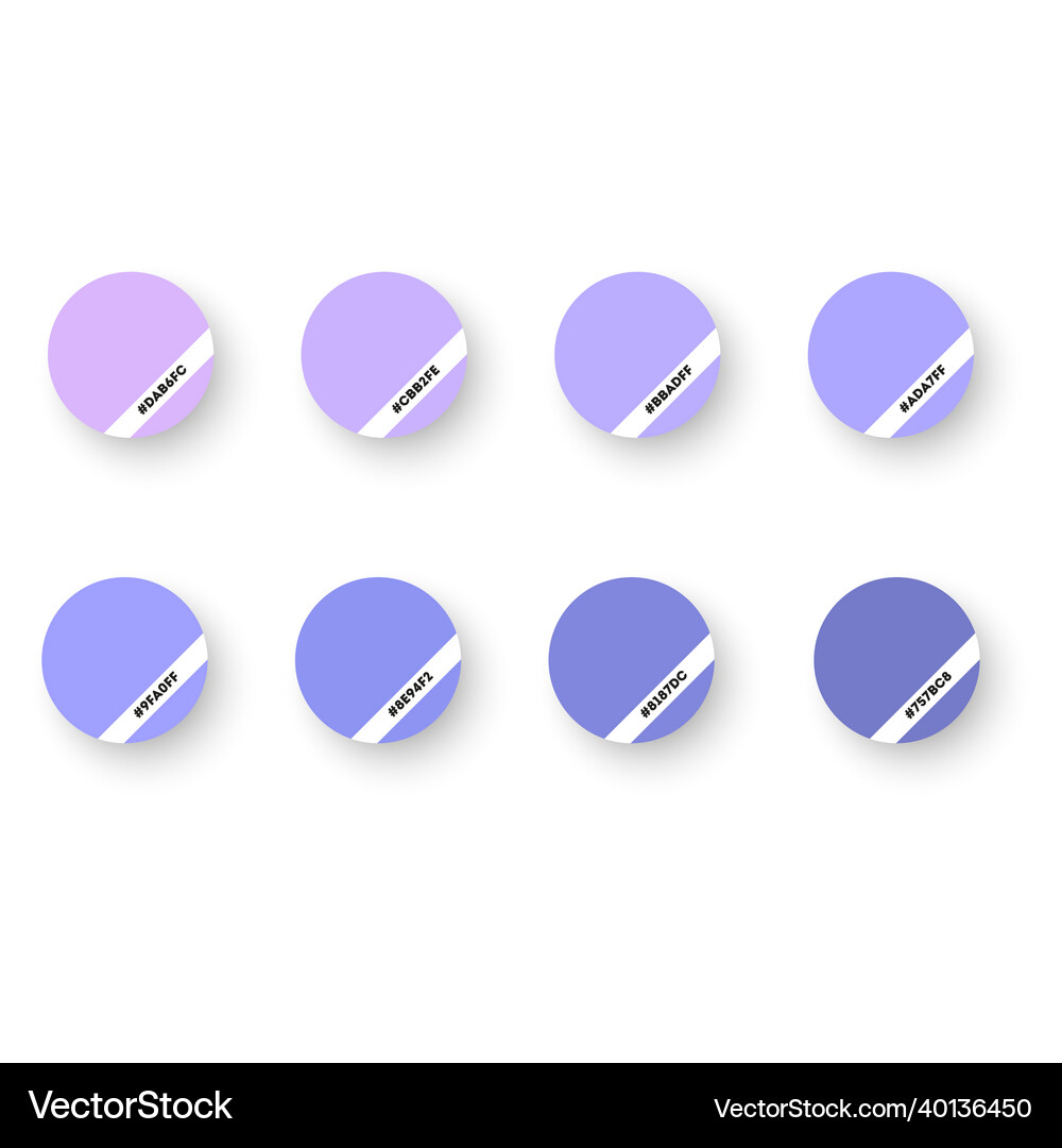 Purple color palette Royalty Free Vector Image