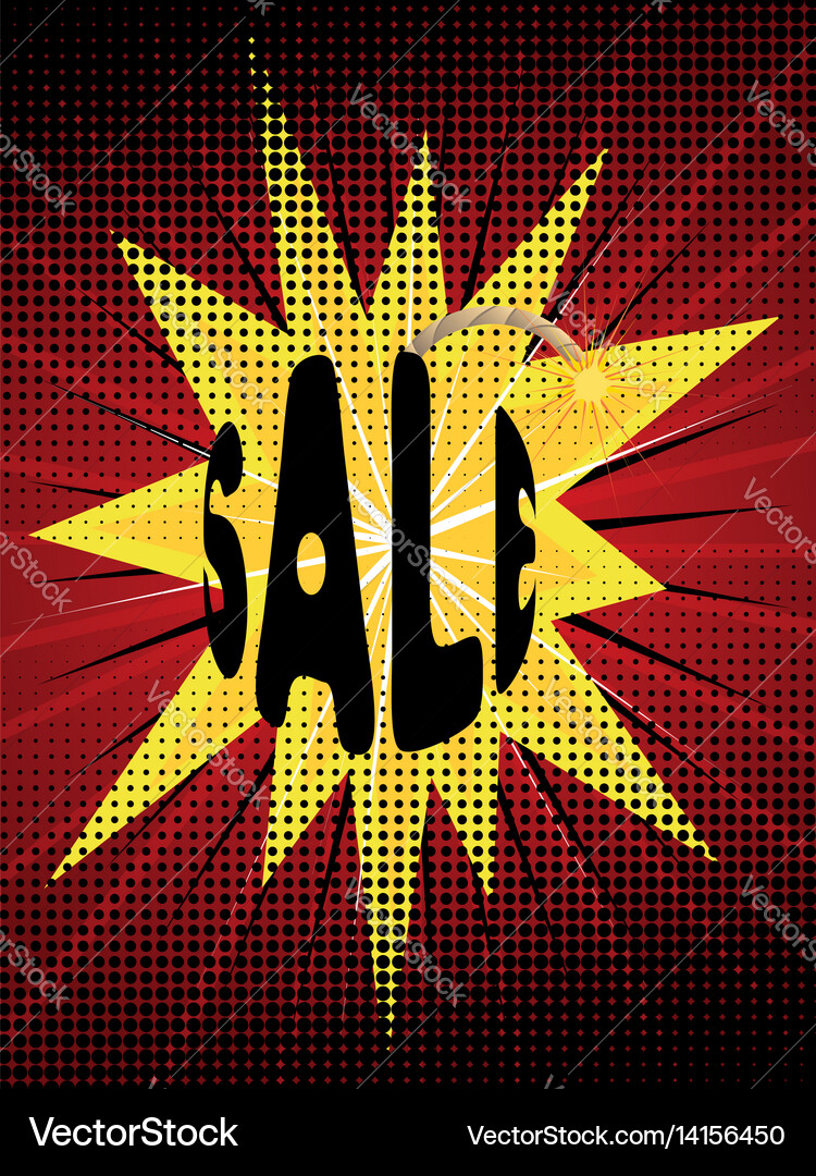 Sale on bomb Royalty Free Vector Image - VectorStock