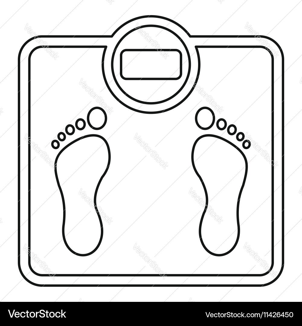 Scales icon outline style Royalty Free Vector Image