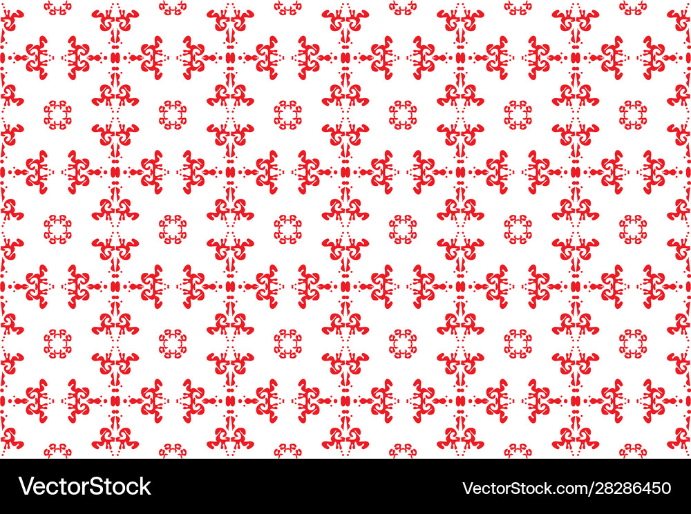 Seamless ethnic red floral pattern embroidery Vector Image