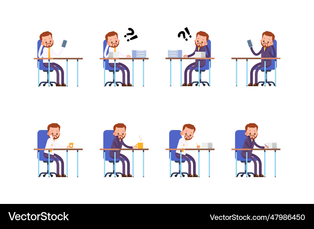 Sits sad thoughtful phone does not ring a lot Vector Image